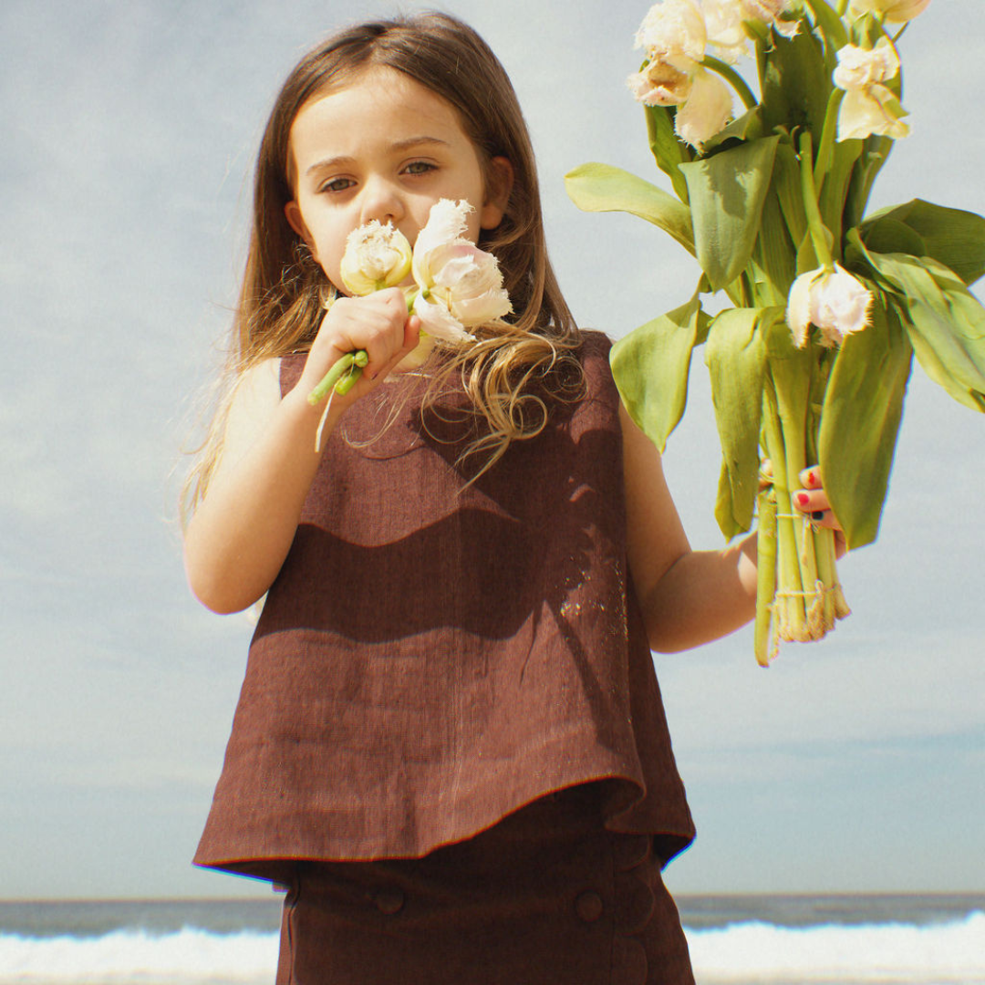 Kids Scarlett Brown Singlet – Midnight Mischief Sleepwear