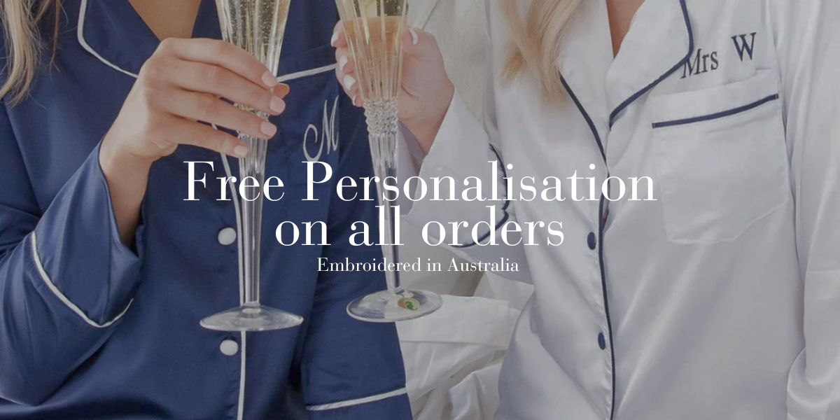 Personalised Sleepwear: Silky Satin Pyjama Sets | Midnight Mischief ...