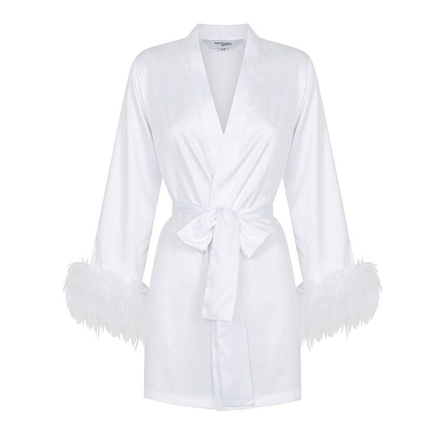 Luxe Personalised Feather Robes – Midnight Mischief Sleepwear