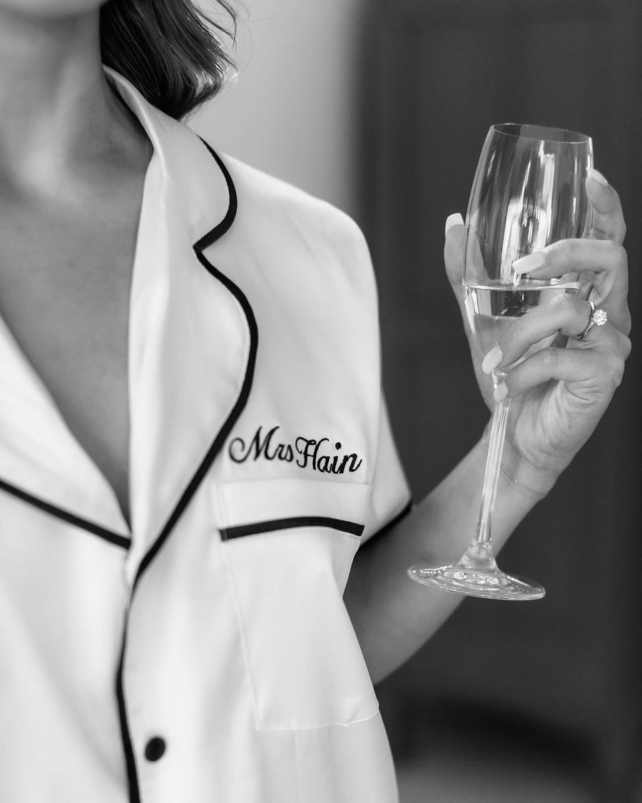 Personalised Sleepwear: Silky Satin Pyjama Sets | Midnight Mischief ...